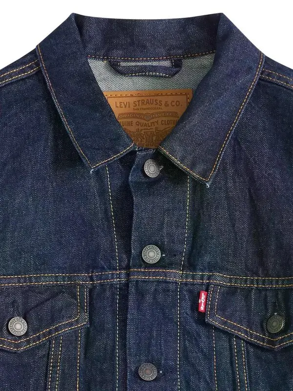 LEVI'S Classic Button Flap Patch Pockets Denim Jacket - Blue