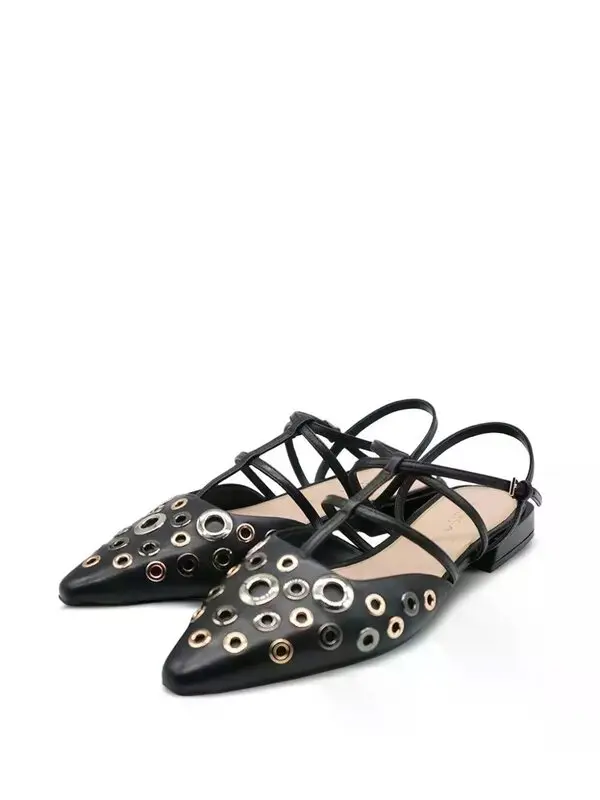 TOSCA BLU Eyelet Strappy Flat Pumps