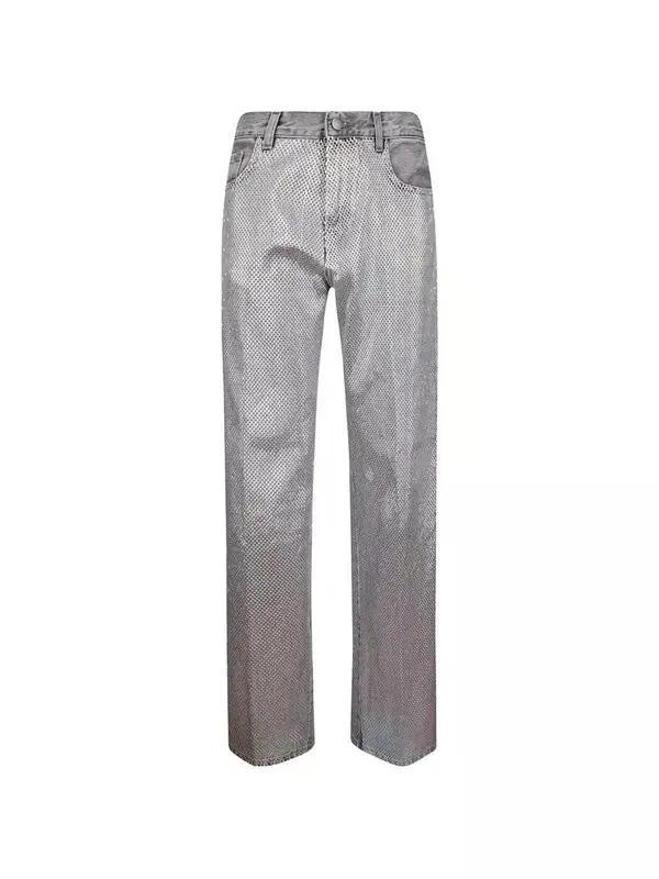 HAIKURE Textured Straight Jeans