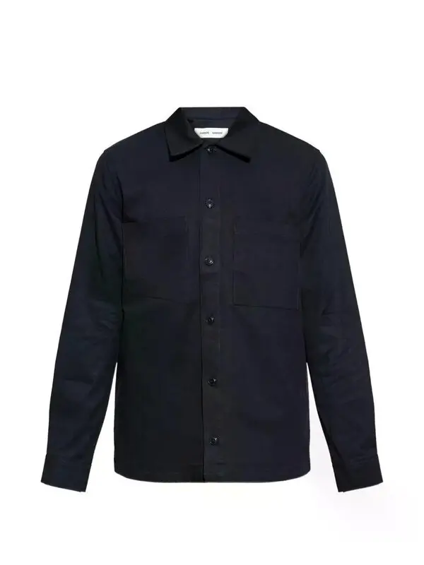 SAMSOE SAMSOE Sataka Button-up Shirt Jacket - Blue