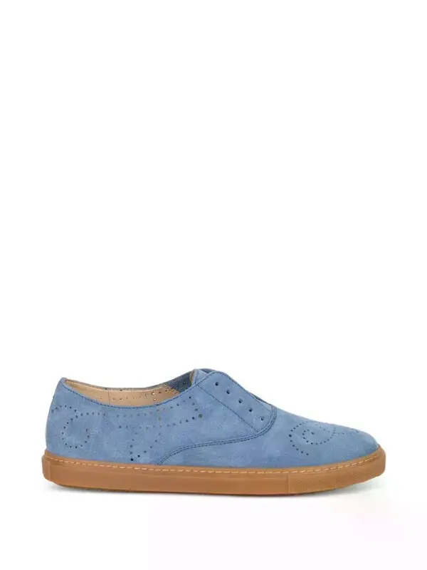 Fratelli Rossetti Suede Perforated Slip-on Sneakers - Blue
