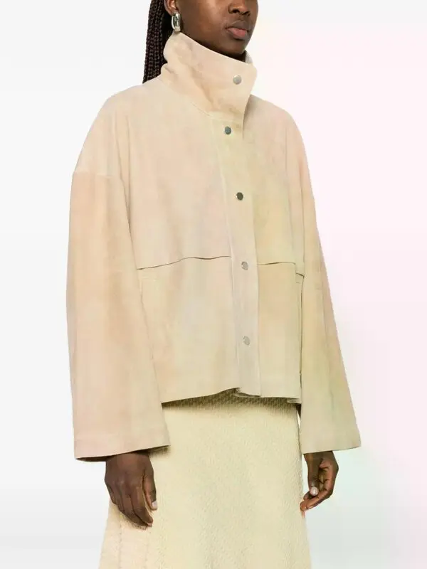 Nour Hammour Suede Jacket - Neutrals