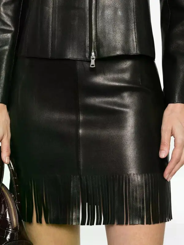 Nour Hammour Fringed Mini Skirt