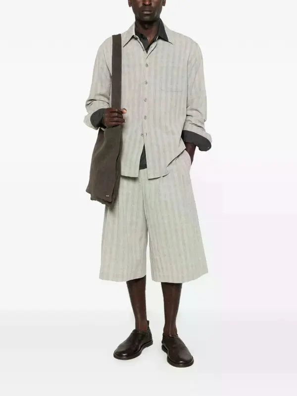 Our Legacy Split Checked Shorts - Neutrals