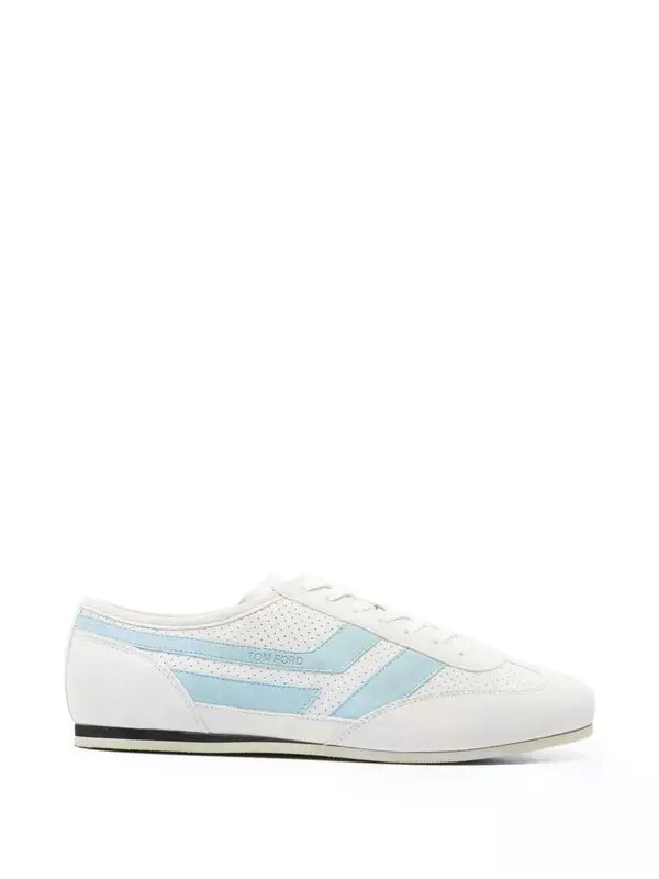 TOM FORD Perforated Leather Sneakers - Neutrals