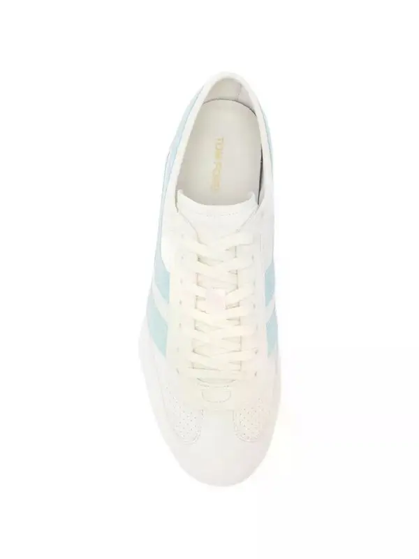 TOM FORD Perforated Leather Sneakers - Neutrals