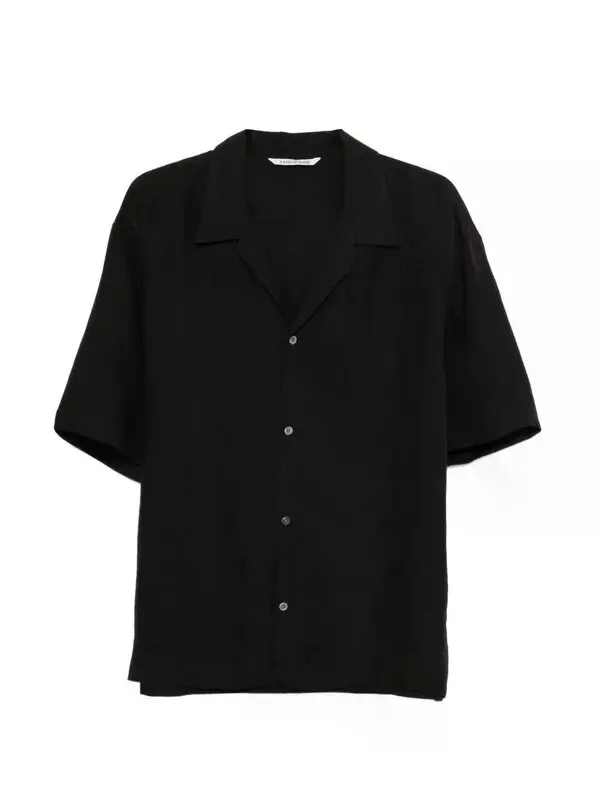 A KIND OF GUISE Short-sleeve Linen Shirt - Black