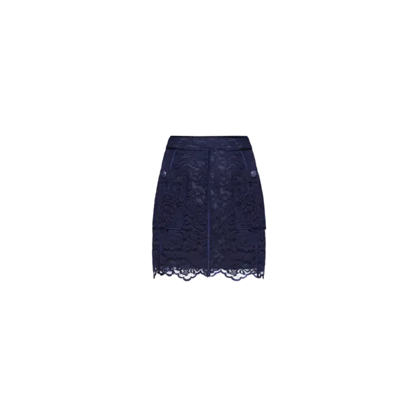L'Agence Lace A-line Mini Skirt - Midnight