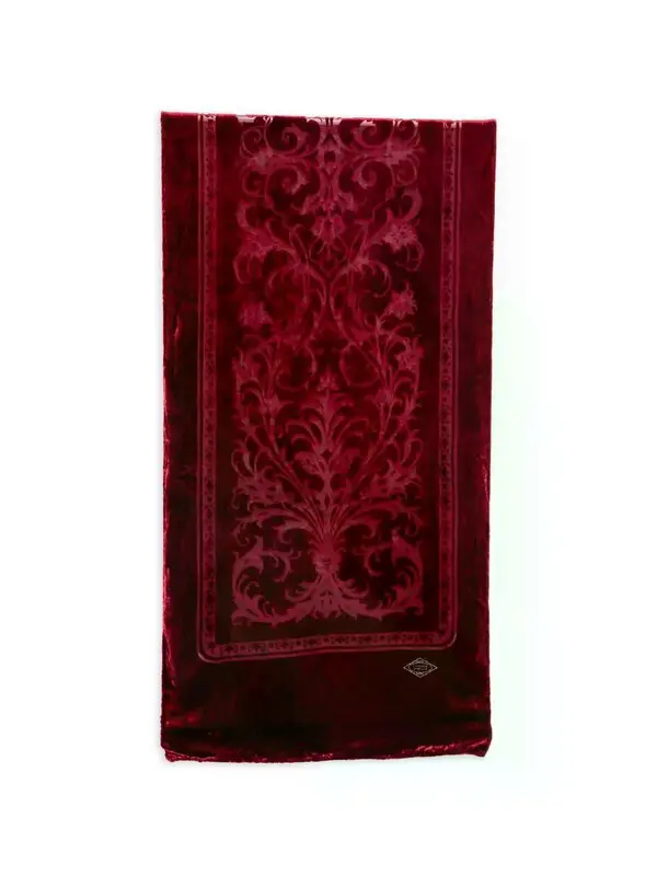 Versace 1990s Logo-detail Scarf - Red