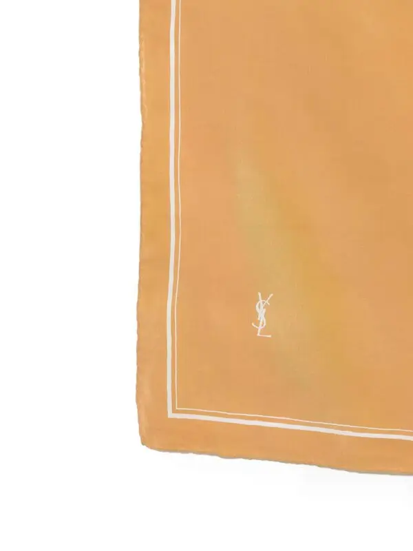 Saint Laurent 1990s Border Scarf