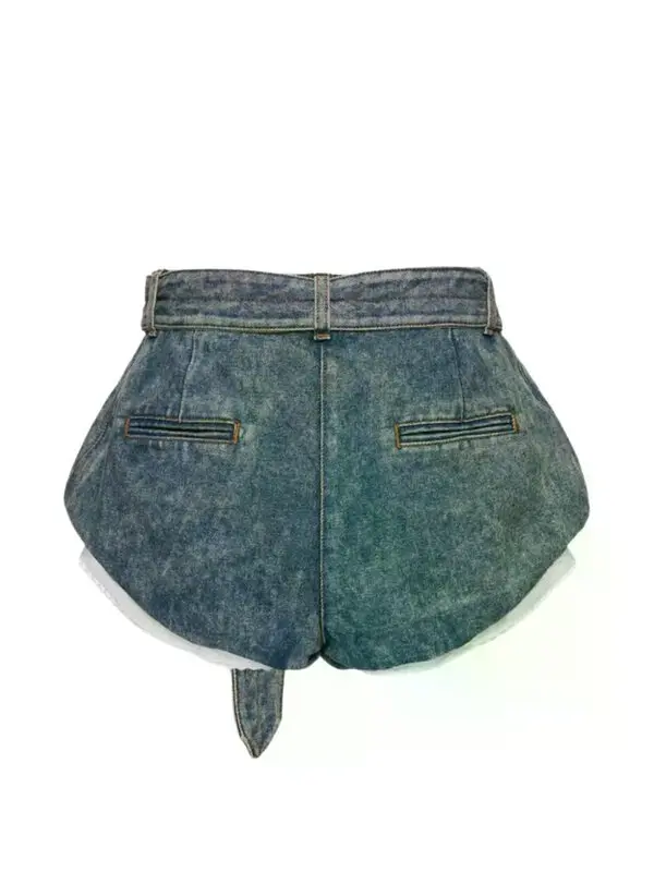 Magda Butrym Belted Denim Shorts