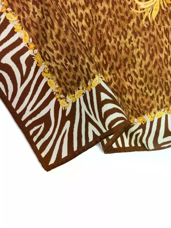 Versace 1990s Animal Scarf