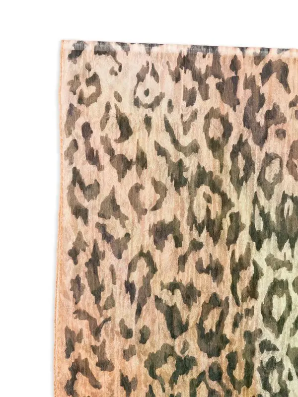 Versace 1990s Animal-print Scarf - Brown