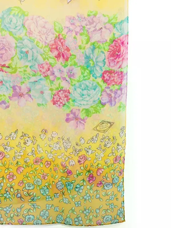 Versace 1990s Floral Scarf