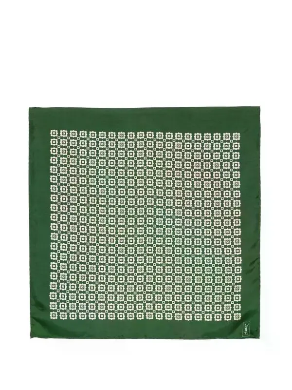 Saint Laurent 1990s Geometric Scarf