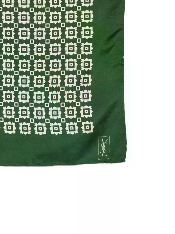 Saint Laurent 1990s Geometric Scarf
