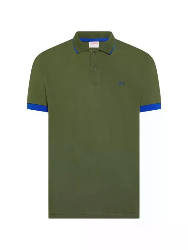 SUN 68 Trim Polo Shirt - Green