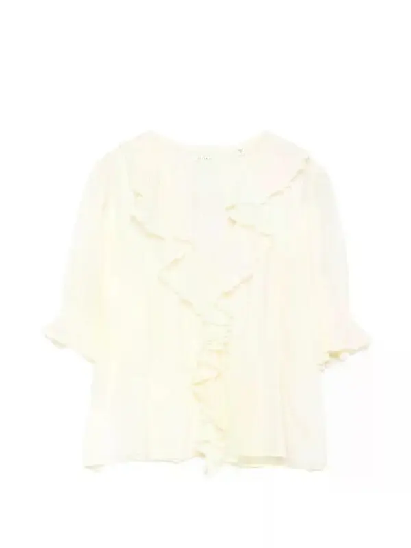 DÔEN Henri Ruffled Blouse - Yellow