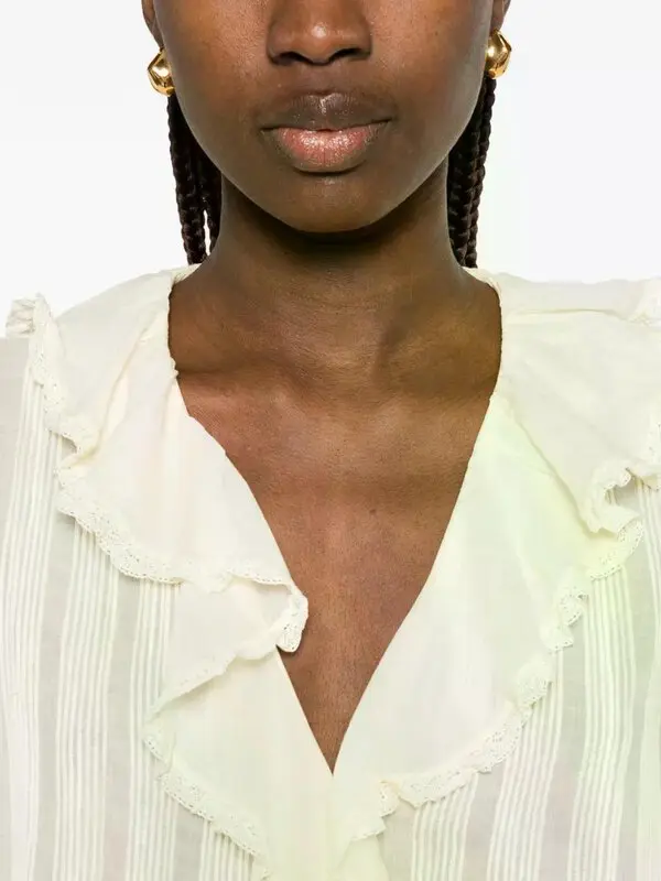 DÔEN Henri Ruffled Blouse - Yellow
