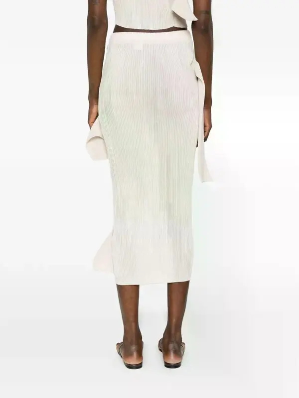 Issey Miyake Ruffled Midi Skirt