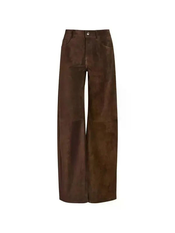 ARMARIUM Wide-leg Suede Trousers