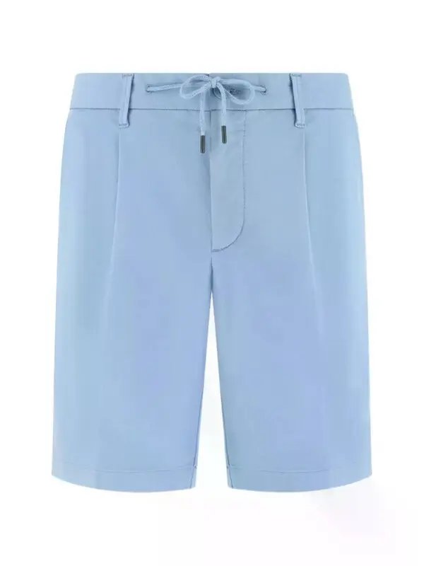 Boggi Milano Garment-dyed Stretch Cotton Drawstring Shorts