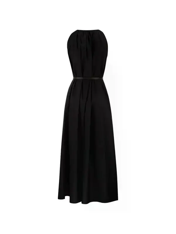 Max Mara Halterneck Belted Maxi Dress - Black