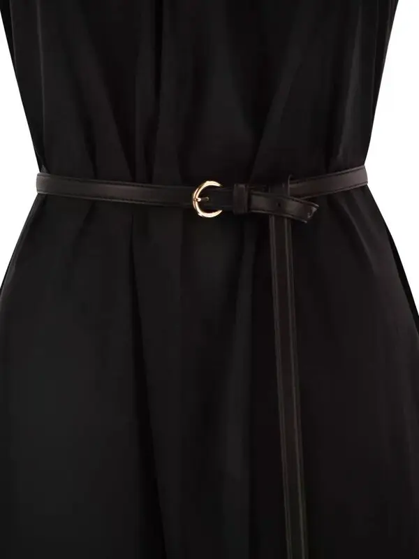 Max Mara Halterneck Belted Maxi Dress - Black