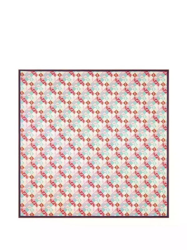 Fendi Ff Foulard Square Scarf - Neutrals