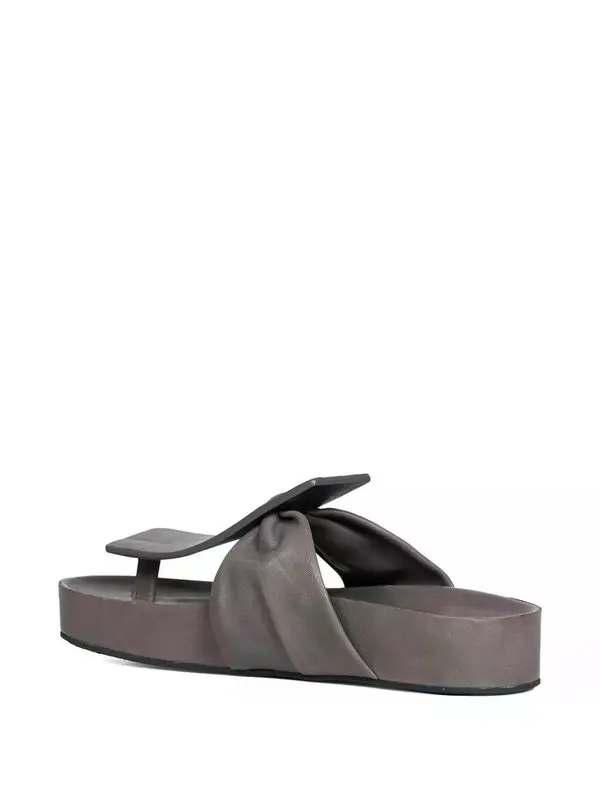 UMA WANG 35mm Square Leather Sandals - Grey
