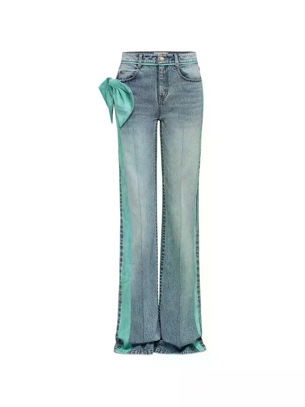 Hellessy Bow-embellished Paneled Jeans