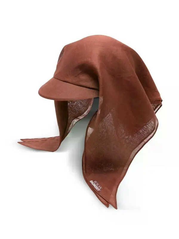 Ruslan Baginskiy Logo-print Self-tie Hat - Brown