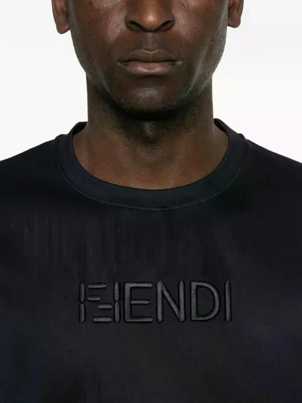 Fendi Embroidered-logo T-shirt