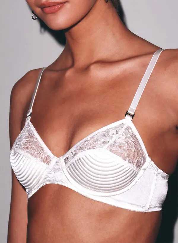 FLEUR DU MAL Juliet Lace Bebe Bra - Ivory