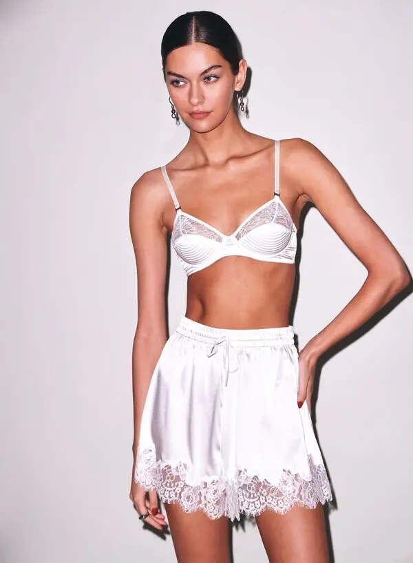FLEUR DU MAL Juliet Lace Bebe Bra - Ivory