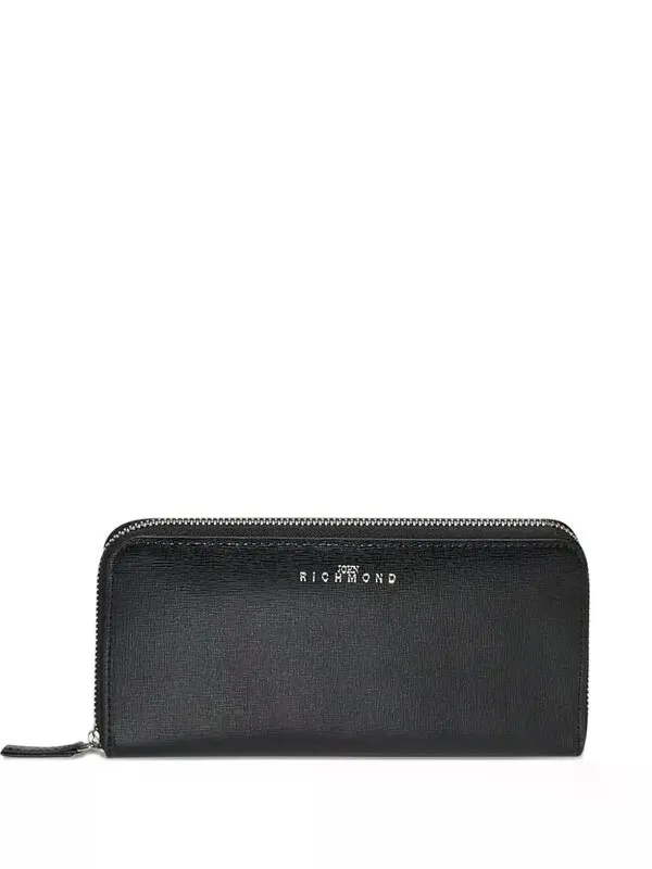 John Richmond Logo Zip Wallet - Black