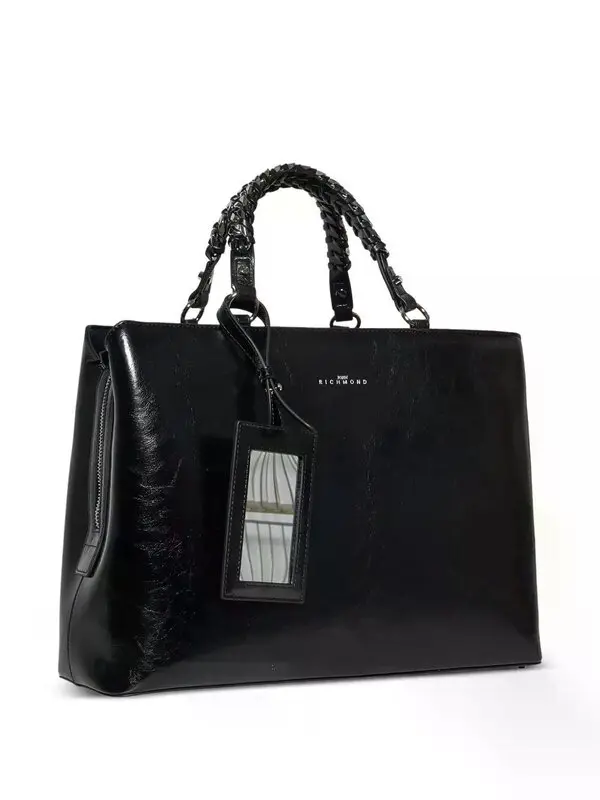 John Richmond Braided Handle Tote Bag