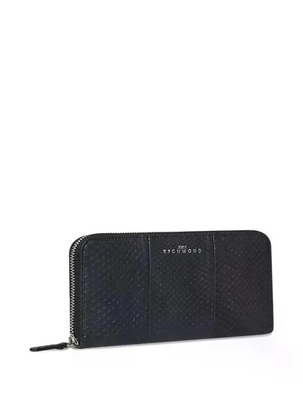 John Richmond Textured Zip Wallet