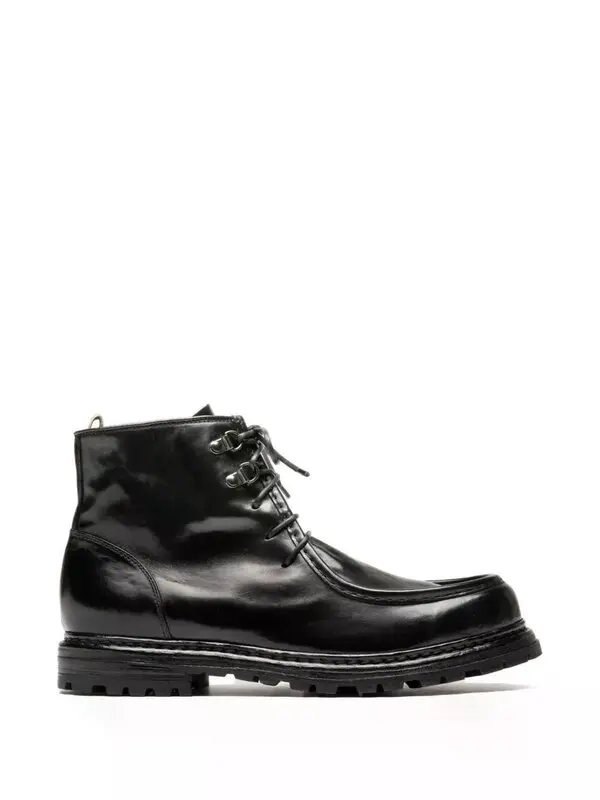 Officine Creative Buffalo Leather Lace-up Boots