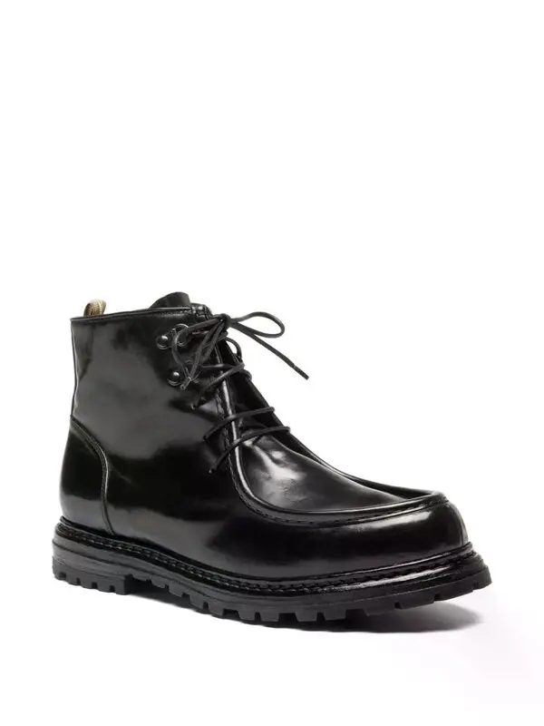 Officine Creative Buffalo Leather Lace-up Boots