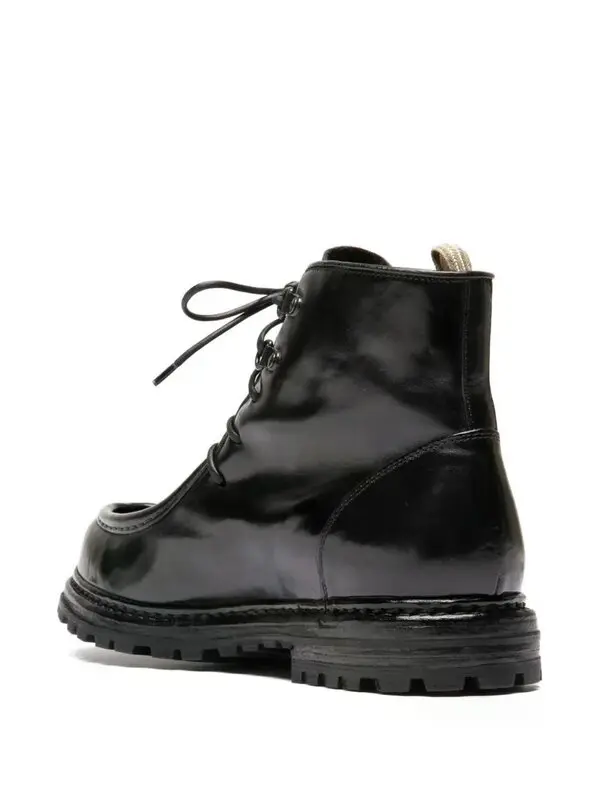 Officine Creative Buffalo Leather Lace-up Boots
