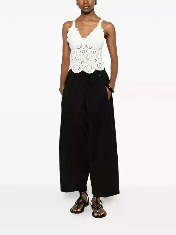 PHILIA LOFT Crochet V-neck Top