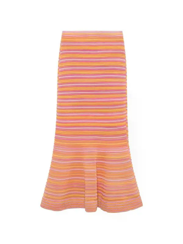 Simkhai Striped Midi Skirt