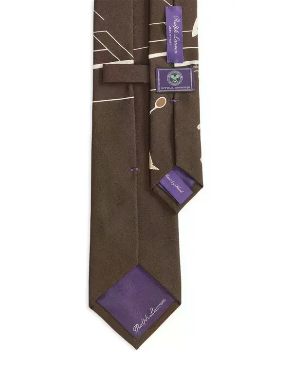 Ralph Lauren Purple Label Tennis Motif Neck Tie
