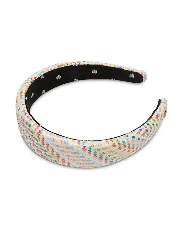 Lele Sadoughi Alice Raffia Medley Headband - Rainbow