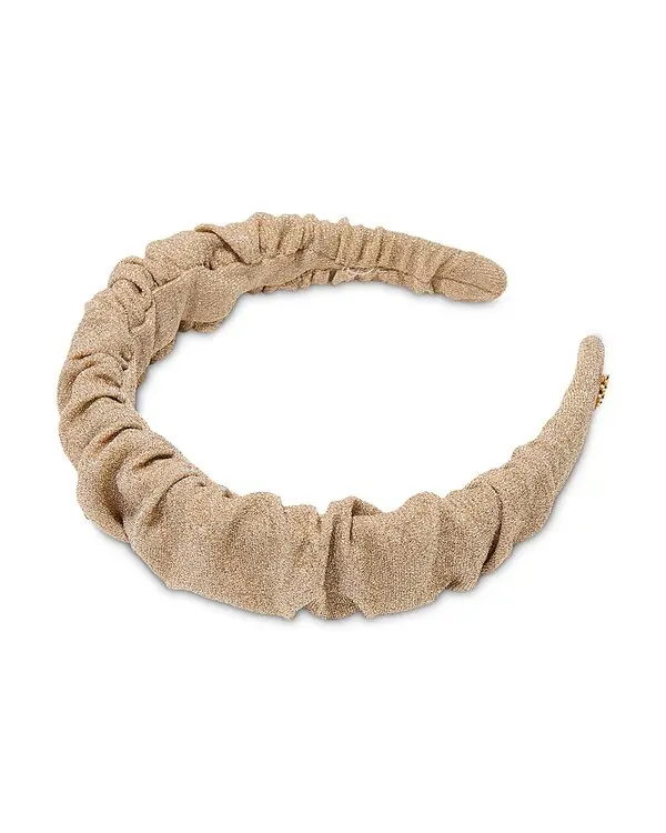 Lele Sadoughi Kelly Metallic Knit Headband - Gold
