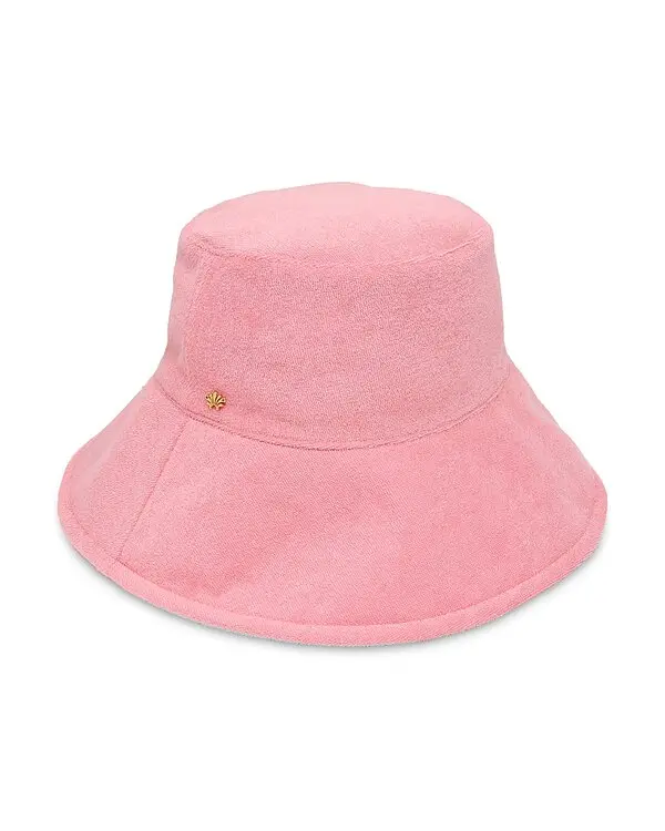Lele Sadoughi Reversible Terry Bucket Hat - Coral Sea