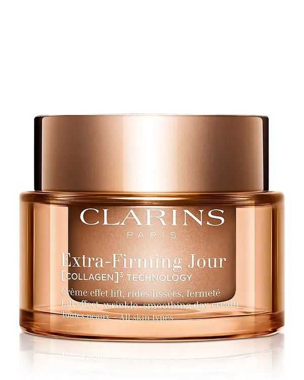 Clarins Extra Firming Day Cream Refillable Moisturizer With Collagen Polypeptide & Niacinamide For All Skin Types 1.7 Oz - No Color