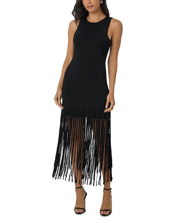 TOCCIN Margaux Fringe Dress - Jet