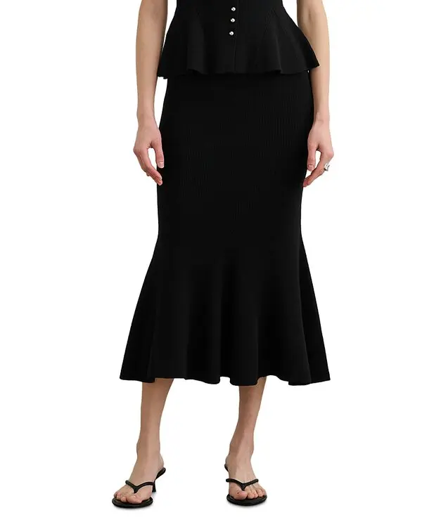 TOCCIN Lynn Pull-on Midi Skirt - Jet